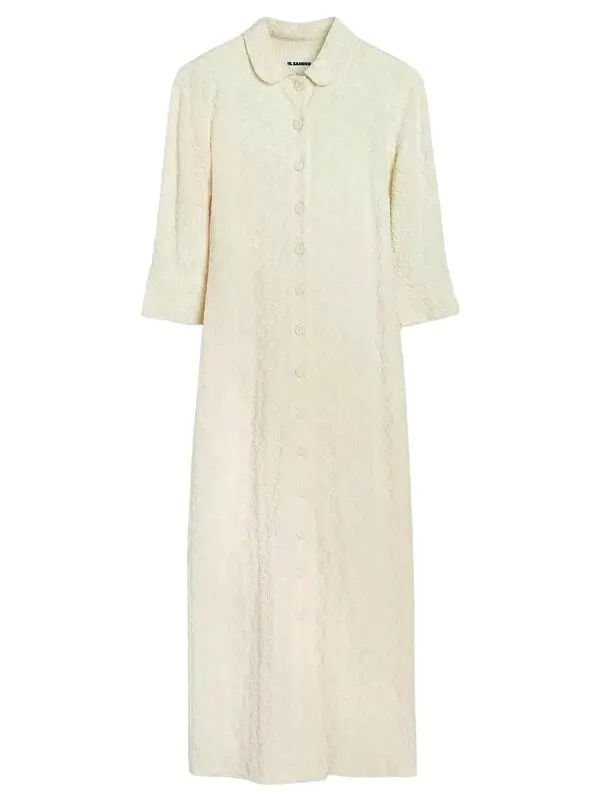 JIL SANDER Floral-embellished Maxi Dress - Neutrals