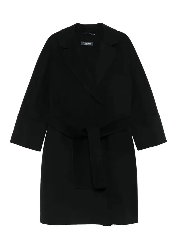 Max Mara Arona Wool Coat - Black