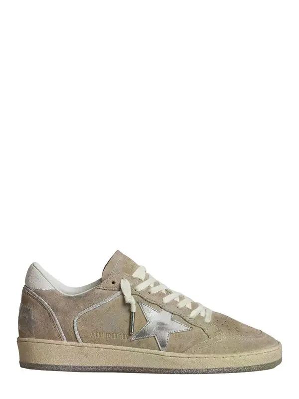 GOLDEN GOOSE Ball Star Ltd Star-embellished Suede Sneakers - Neutrals