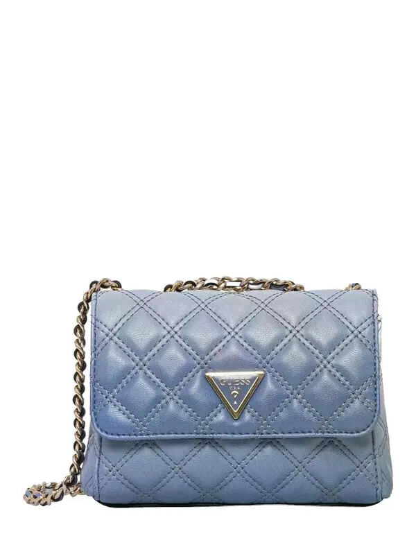 Guess Mini Giully Quilted Cross Body Bag - Blue