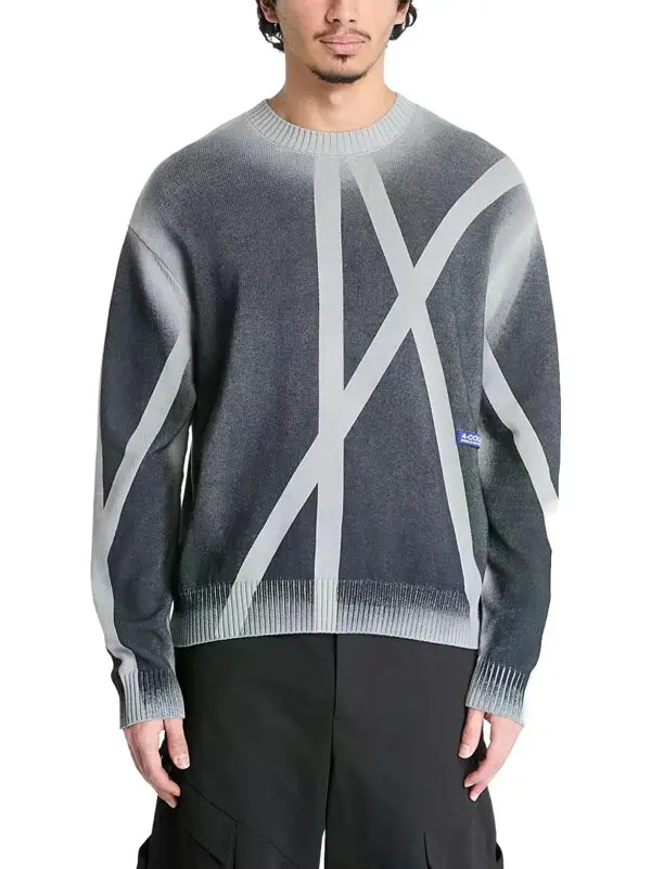 A-COLD-WALL* Antenna Graphic-pattern Sweater - Grey