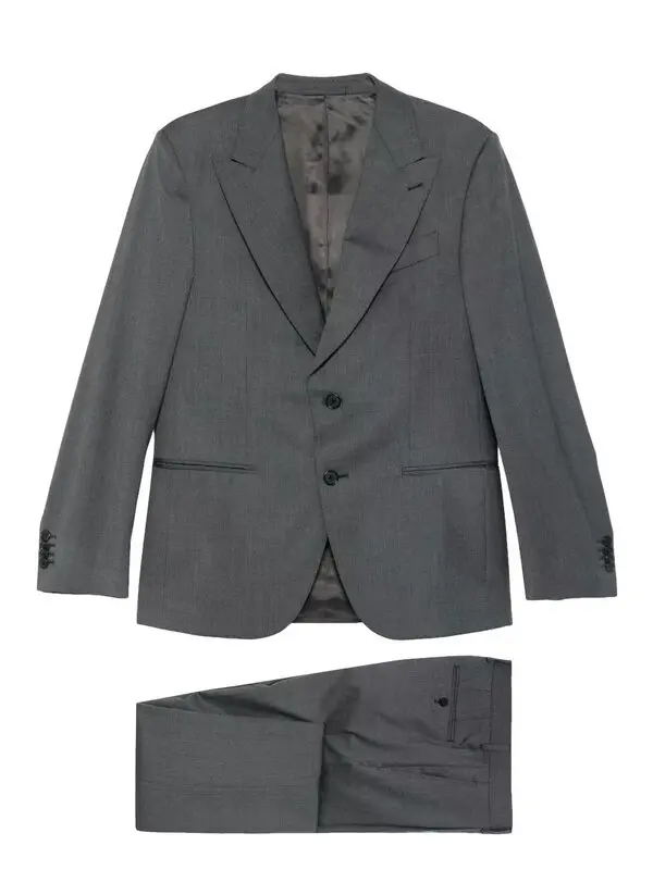 Caruso Single-breasted Suit - Grey