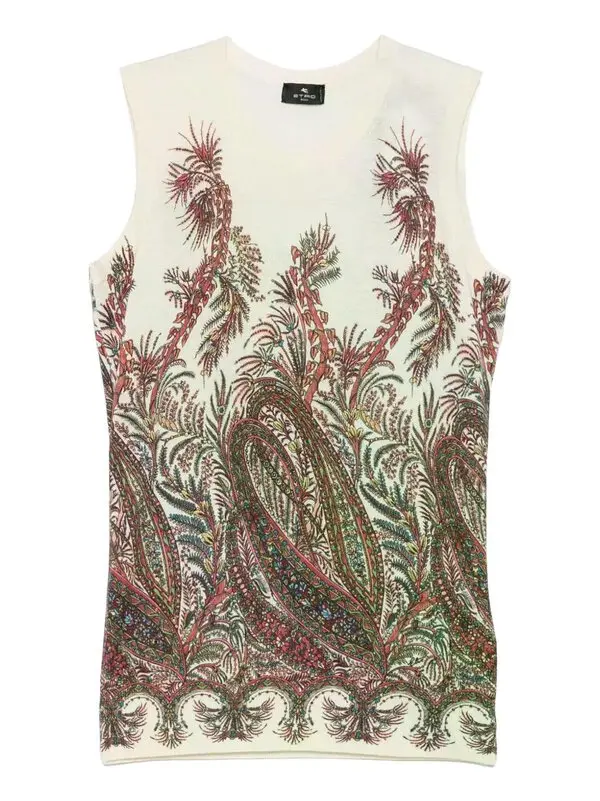 Etro Paisley-print Top - Neutrals