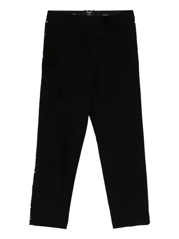 Balmain Pearl-embellished Trousers - Black
