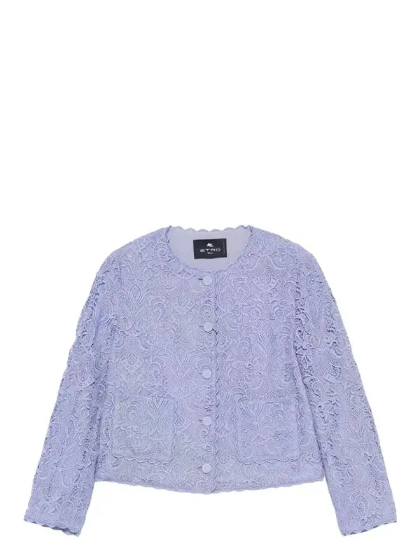 Etro Embroidered Jacket - Purple