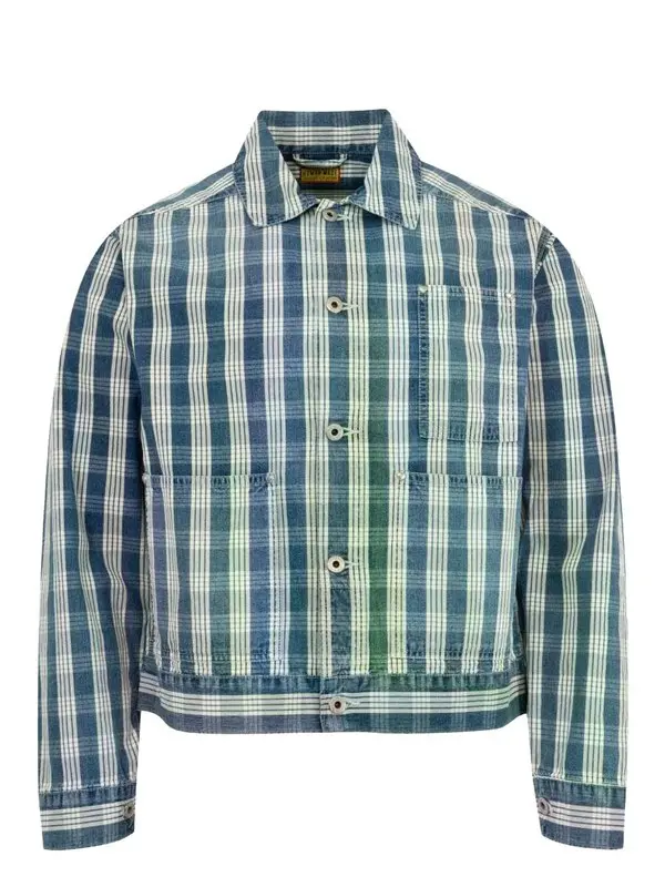 HUMAN MADE Check-print Shirt Jacket - Blue