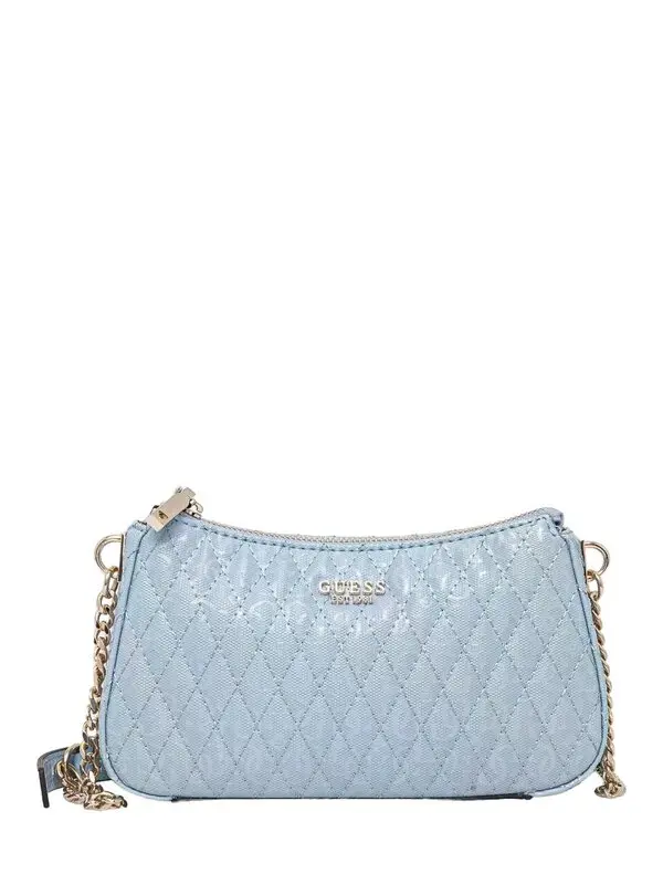 Guess Betula Quilted Cross Body Bag - Blue