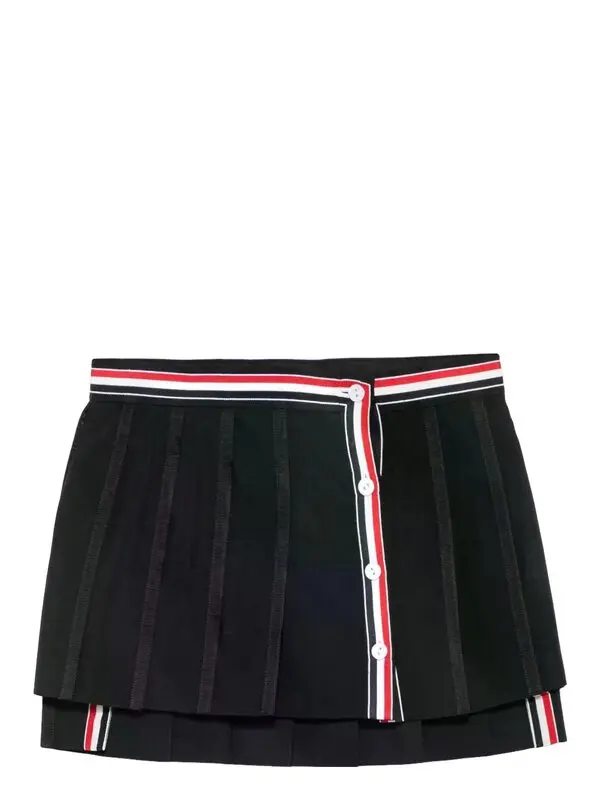 Thom Browne Pleated Mini Skirt - Black