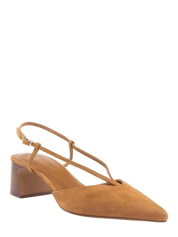Jeffrey Campbell Annemarie Slingback Pumps - Tan Suede
