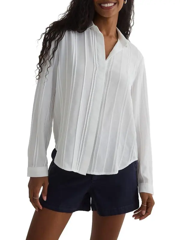 Bella Dahl Pintuck Button-up Shirt - White