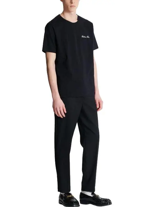 Balmain Embroidered Signature T-shirt - Black