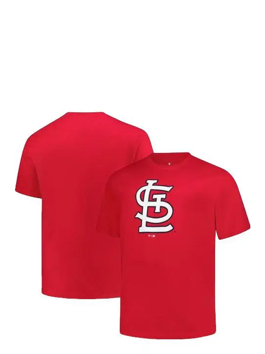 Profile Navy St. Louis Cardinals Big & Tall Primary Logo T-shirt - Red