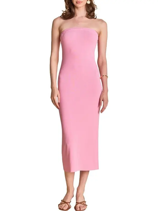 Endless Rose Knit Tube Midi Dress - Pink