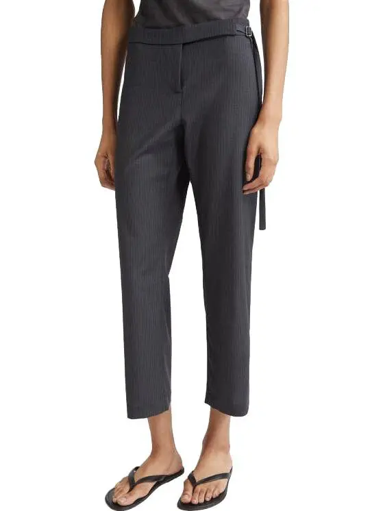 Paloma Wool Bigas Pinstripe Crop Trousers - Dark Grey