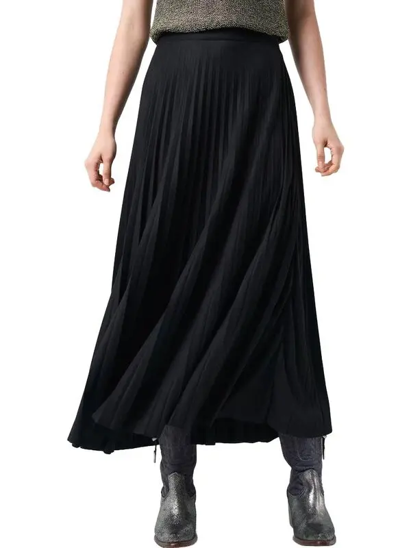 VELEZ Pleated Ankle-length Skirt - Black