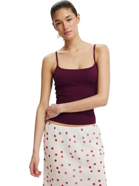 COTTON ON Hold Me Cami - Blackberry Belle