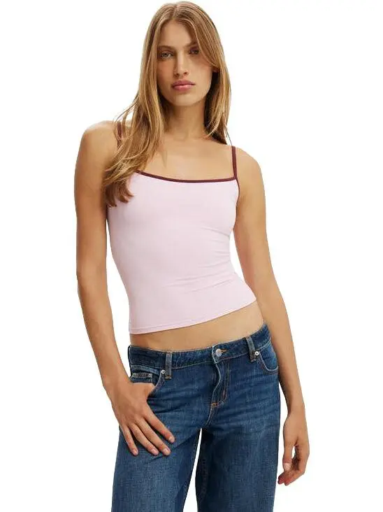 COTTON ON Hold Me Cami - Light Pink Sour Cherry Bind