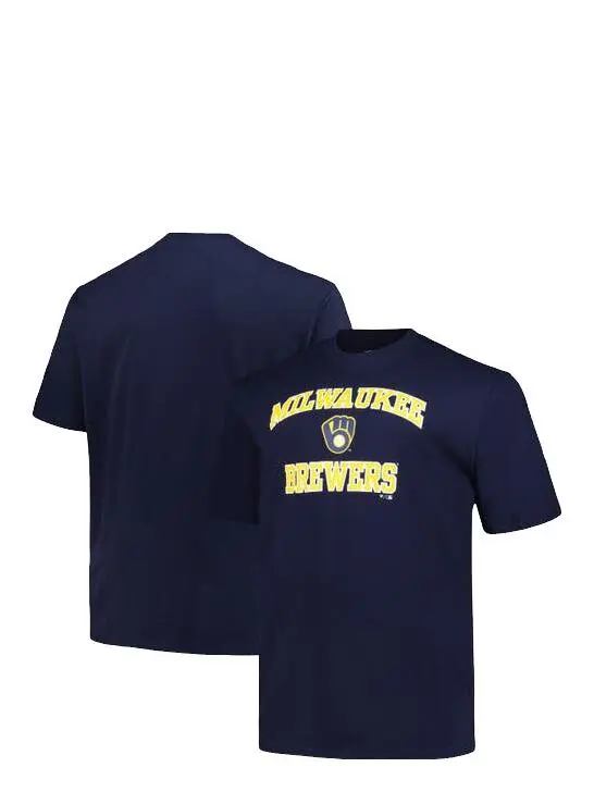 Profile Milwaukee Brewers Big & Tall Heart & Soul T-shirt - Navy