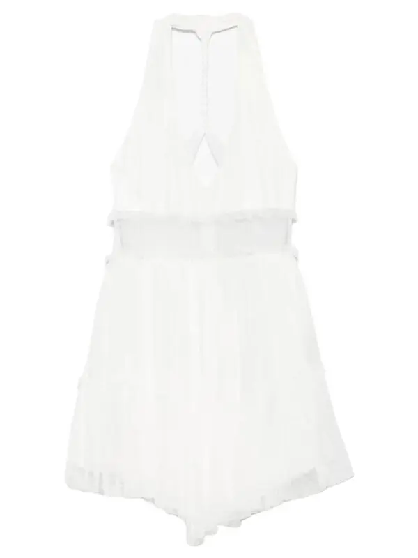 NISSA Halterneck Silk Dress - White