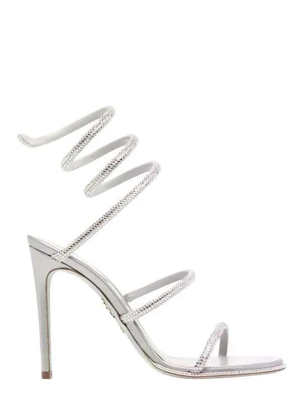 Rene Caovilla 110mm Cleo Embellished Sandals - Grey