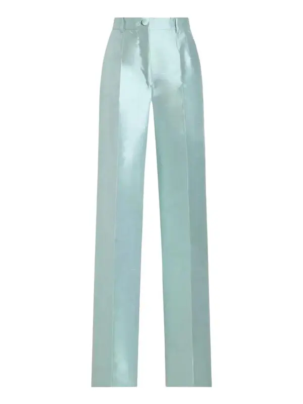 Dolce & Gabbana Shantung Silk Trousers - Blue