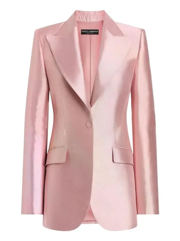 Dolce & Gabbana Satin Tailored Blazer - Pink