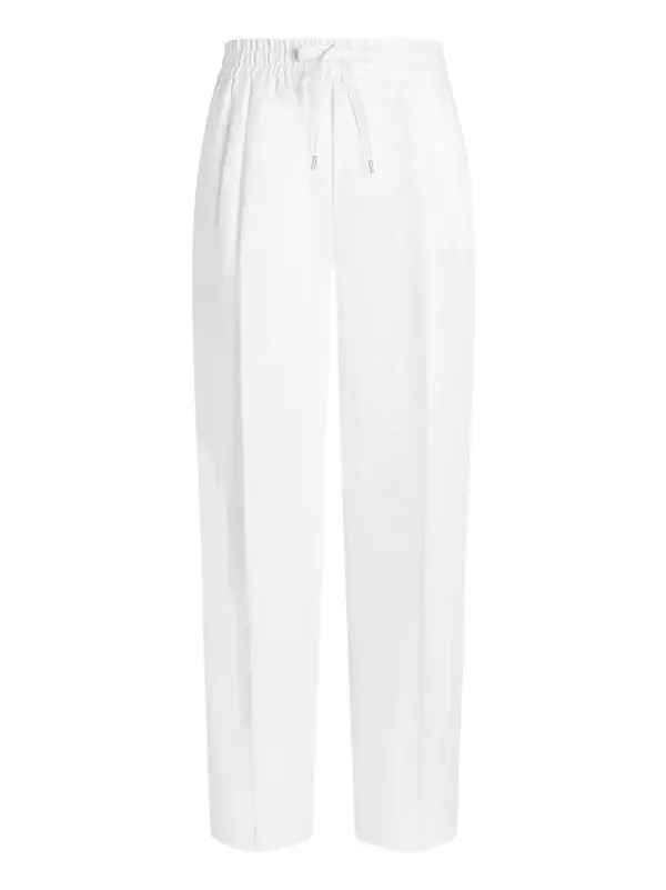 Dolce & Gabbana Linen Tapered Trousers - White