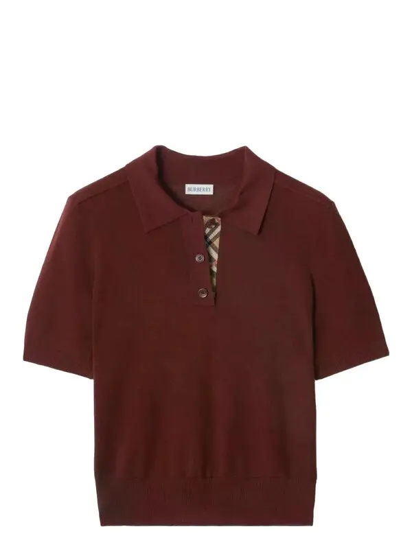 Burberry Wool Polo Shirt - Brown