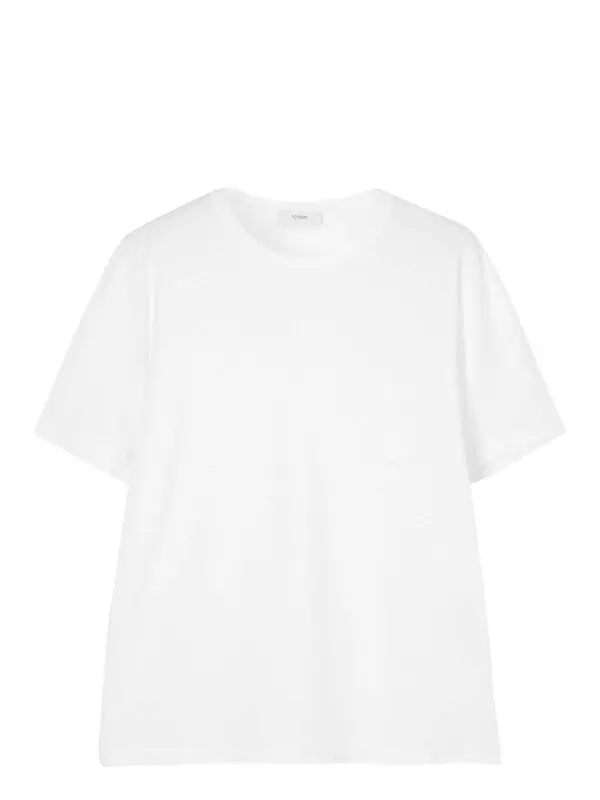 TOTEME Garderob Tencel Lyocell And Organic Cotton-blend Jersey T-shirt - White