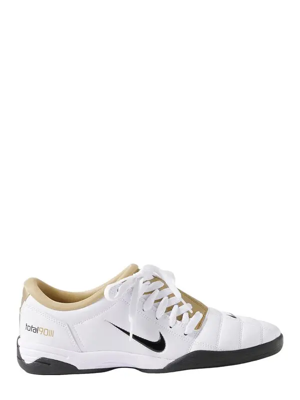 Nike T90 Metallic Leather Sneakers - White