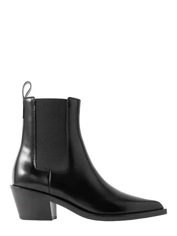 GIANVITO ROSSI Wylie Dover 45 Glossed-leather Chelsea Boots - Black