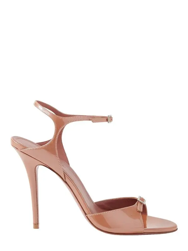 Amina Muaddi - Adut Crystal-Embellished Patent-Leather Sandals