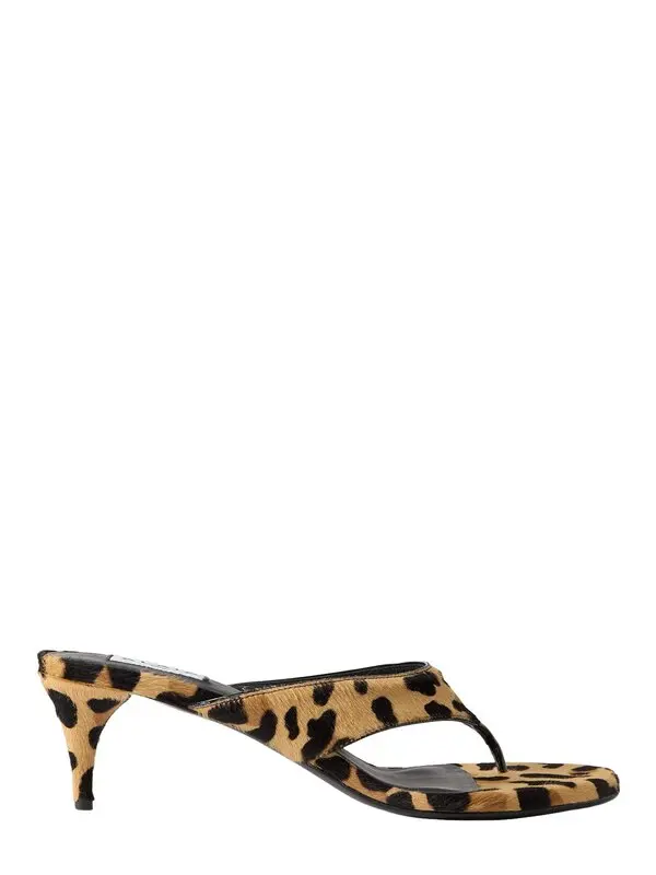 Alaïa Tong 55 Leopard-print Calf Hair Sandals - Animal Print