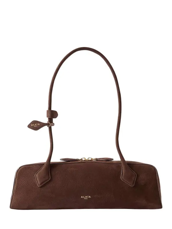 Alaïa Le Teckel Medium Nubuck Shoulder Bag - Brown