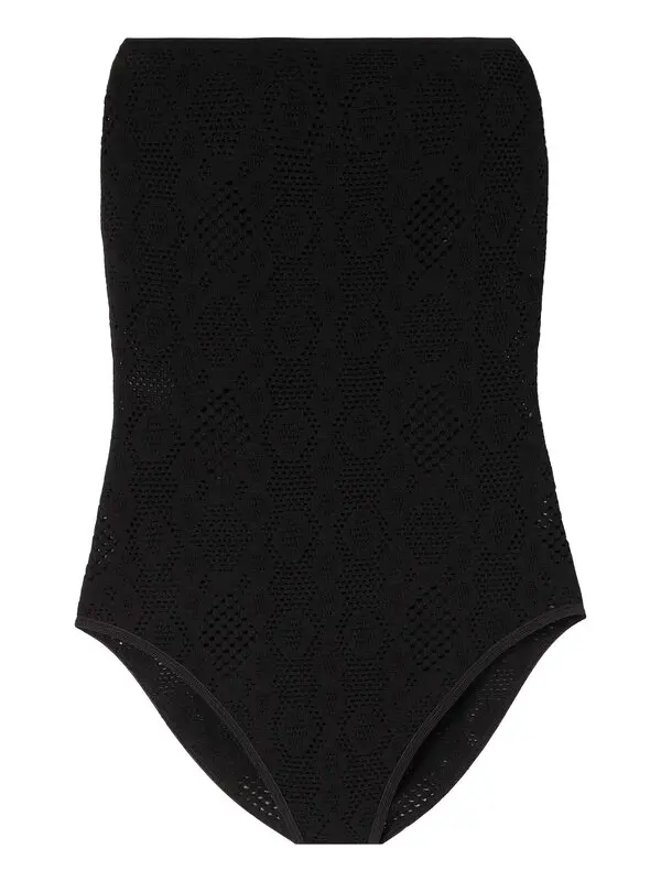 Alaïa Pointelle-knit Bodysuit - Black