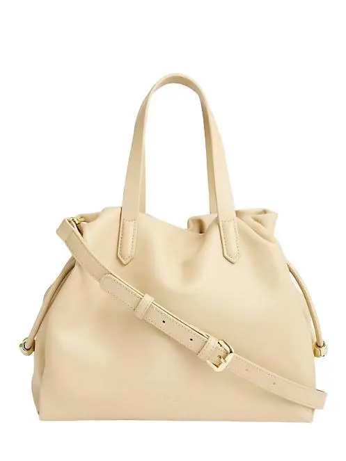 LK BENNETT Selina Leather Tote Bag - Tau-light Taupe