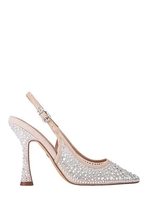 Kurt Geiger Aria Gem Woven Heeled Courts - Blush