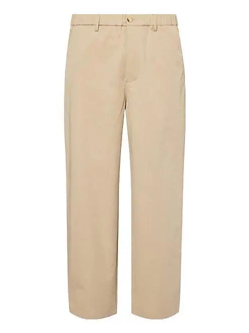 FRAME Straight-leg Cotton Trousers - Oxford Beige