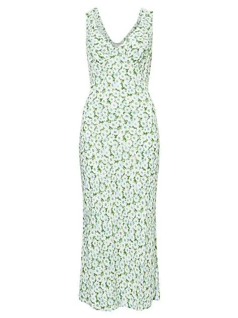 REFORMATION Floral-print Crepe Midi Dress - Daisy Meadow