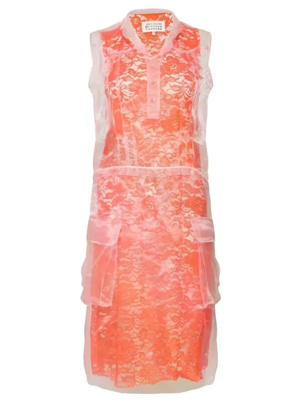 MAISON MARGIELA Layered Midi Dress - Orange