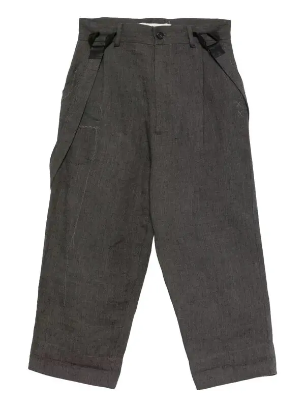 A TENTATIVE ATELIER Cotton-blend Trousers - Grey