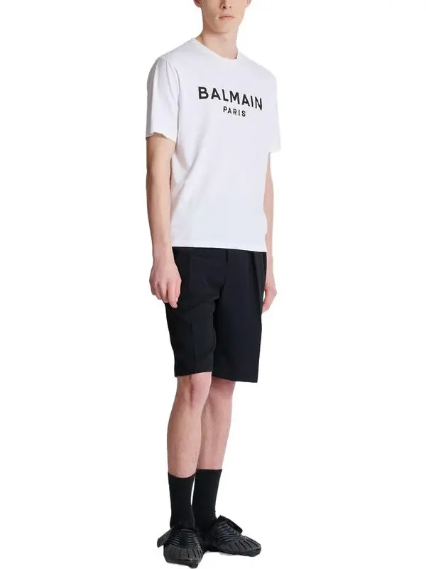 Balmain T-shirt With Paris Print - White