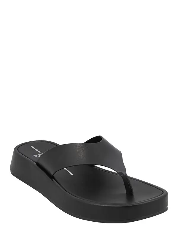 Mia Pamelia Wedge Sandal - Black/black