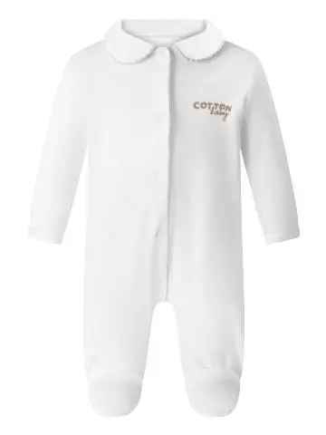 RACHEL RILEY Logo Embroidered Babygro - White