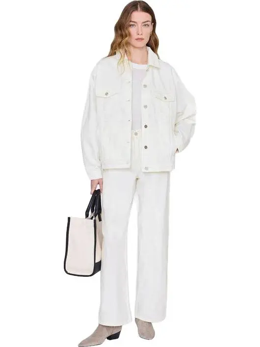 ANINE BING Rory Trucker Jacket - Ecru