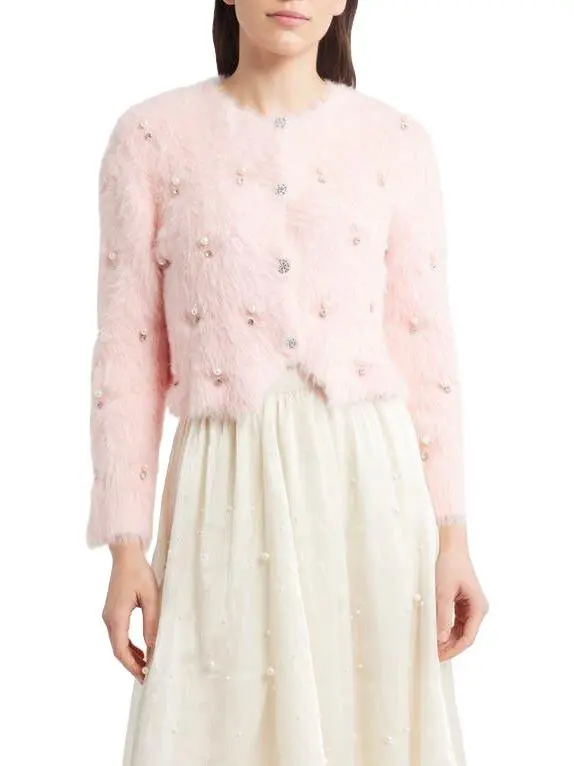 NIKKI LUND Birgitta Embellished Cardigan - Pink