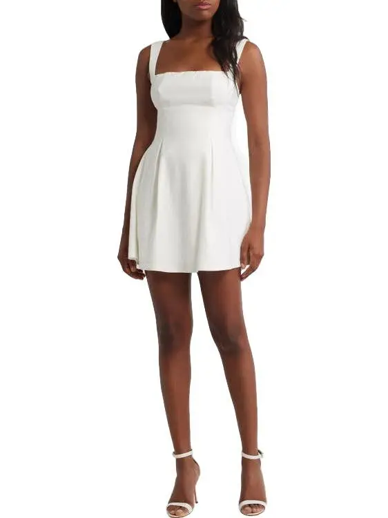 Princess Polly Xanthus Fit & Flare Minidress - White