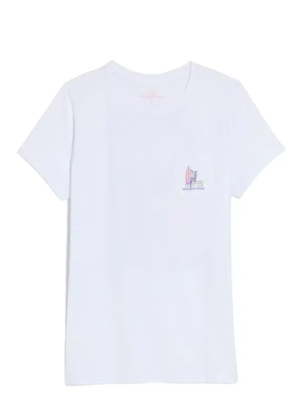 Vineyard Vines Cotton Graphic Pocket T-shirt - White Cap