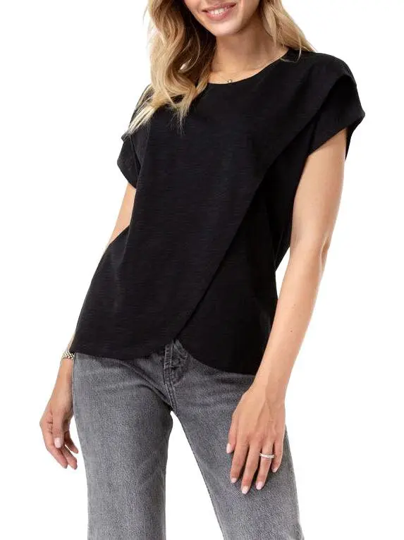 ACCOUCHEE Cotton Maternity/nursing Top - Black