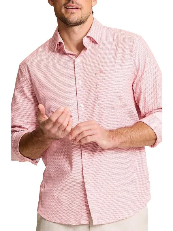 Tommy Bahama Sarasota Stretch Ventura Coast Islandzone® Button-up Shirt - Spicy Clay